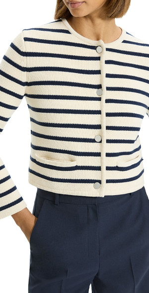 Theory - Classic Striped Knit Jacket
