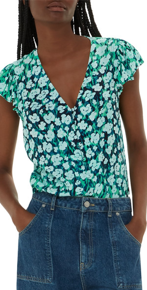 Whistles - Leo Flutter Sleeve Blouse