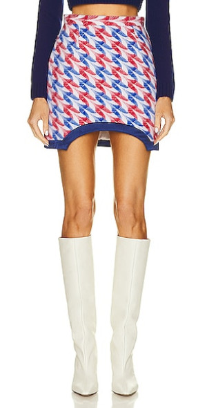 Casablanca - Curved Hem Mini Skirt