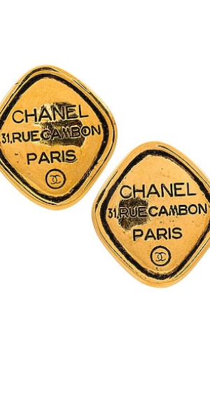 chanel - Chanel Cambon Plate Earrings