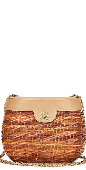 chanel - Chanel Vintage CC Wicker Basket Bag