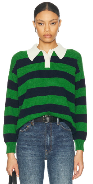 &Daughter - Edith Stripe Polo Sweater