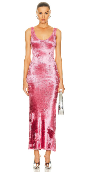 Lapointe - High Shine Velvet Scoop Neck Tank Maxi Dress