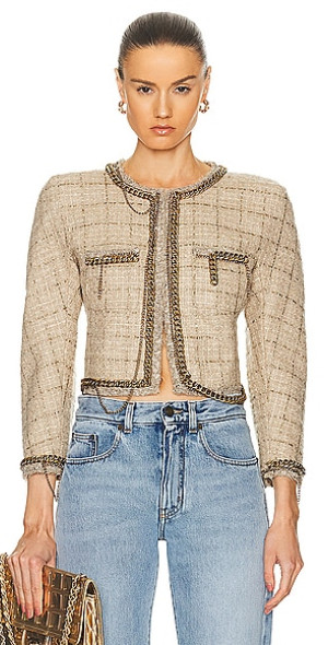 R13 - Square Shoulder Tweed Jacket