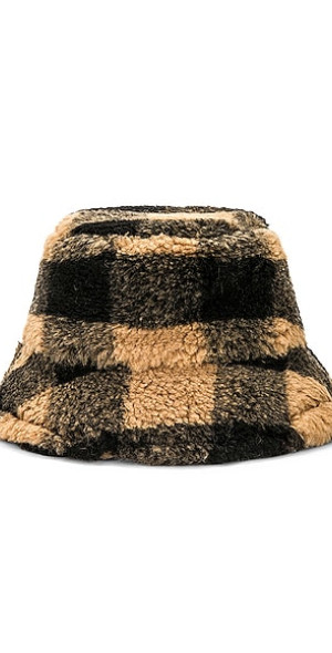 STAND STUDIO - Wera Faux Fur Check Hat