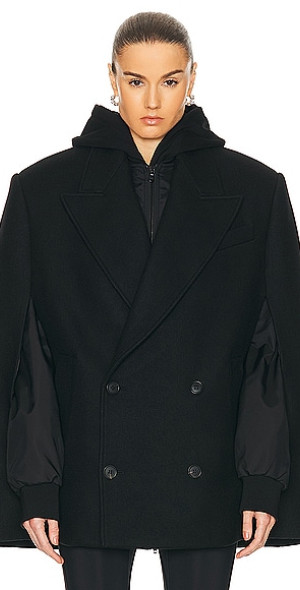 WARDROBE.NYC - Double Breasted Crop Cape