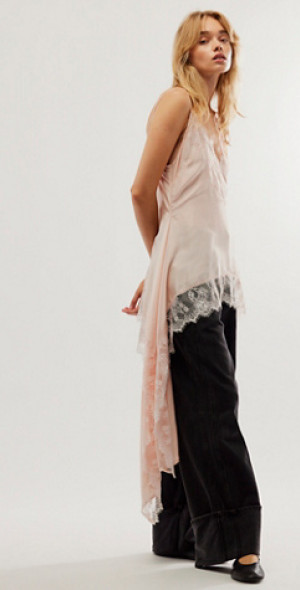 Free People - Lace Ragged Hem Top