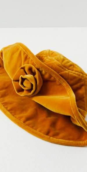 Free People - Maria Velvet Rosette Bucket Hat