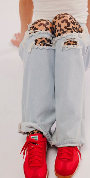 Free People - Seeing Spots Leopard Tights