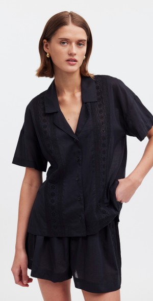 Madewell - Embroidered Button-Front Cover-Up Shirt