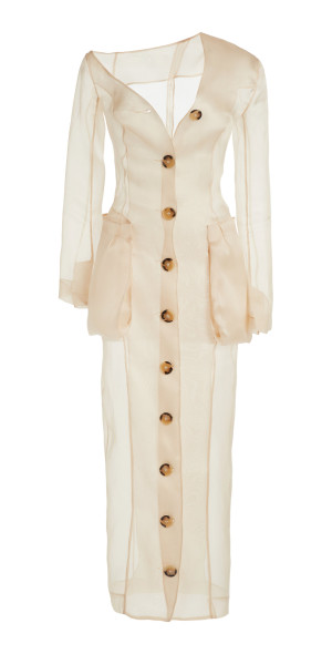 A.W.A.K.E. MODE - - Silk-Organza Over Coat - Neutral - FR 34 - Moda ...