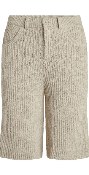 Aya Muse - - Cae Knit Cotton Shorts - Tan - M