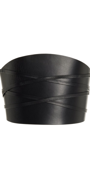 Déhanche - - Undone Leather Corset Belt - Black - OS