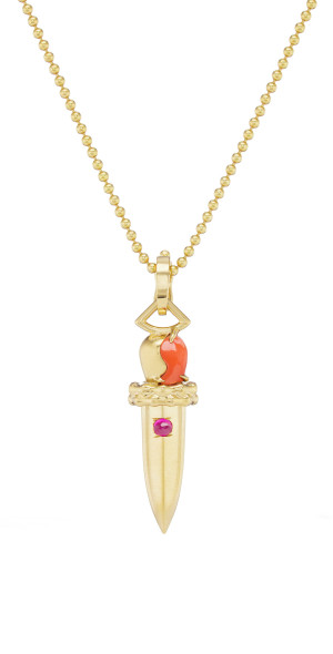 Emily Weld Collins - - 18k Yellow Gold Gladius Sword Amulet Necklace ...