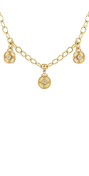 Emily Weld Collins - - 18k Yellow Gold Granium Heirloom CharmNecklace ...
