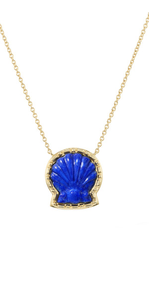Emily Weld Collins - - 18k Yellow Gold Taras Shell in Lapis - Gold - OS ...
