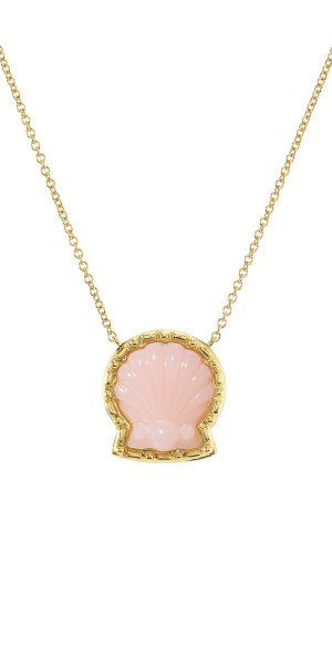 Emily Weld Collins - - 18k Yellow Gold Taras Shell in Pink Opal - Gold ...