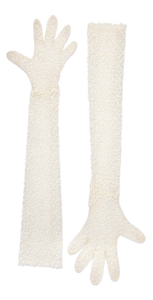 Francesca Miranda - - Lulit Brocade Tulle Gloves - Ivory - S - Moda ...