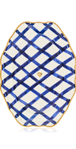 Gunia Project - - Oval Plate - Blue