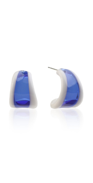 Keane - - Window Glass Hoop Earrings - Blue - OS - Only At Moda Operandi - Gifts For Her