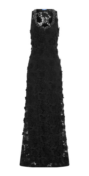 Leo Lin - - Helena Embellished Lace Maxi Dress - Black - AU 8