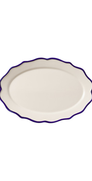 Maison Madison - - Jane Hand-Painted Ceramic Platter - Blue