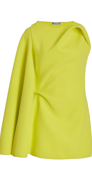 Maticevski - - Exclusive Prefix Cape-Sleeved Mini Dress - Yellow - AU ...