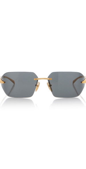 Prada - - Runway Square-Frame Metal Sunglasses - Black - OS - Moda Operandi