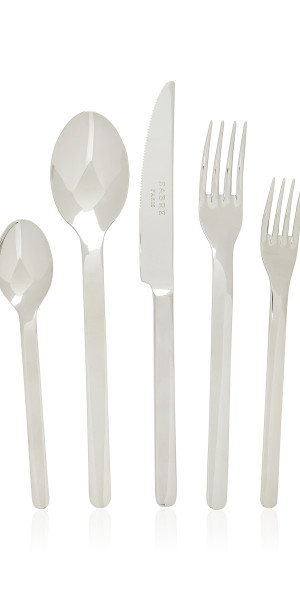 Sabre - - Five-Piece Loft Stainless Steel Silverware Set - Silver ...