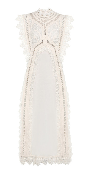 Zimmermann - - Illuminate Cornelli Linen-Silk Maxi Dress - Off-White - 2