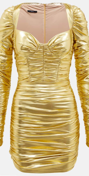 Alex Perry - Paxton metallic ruched minidress