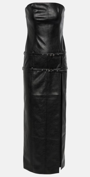 Aya Muse - Saima faux leather maxi dress