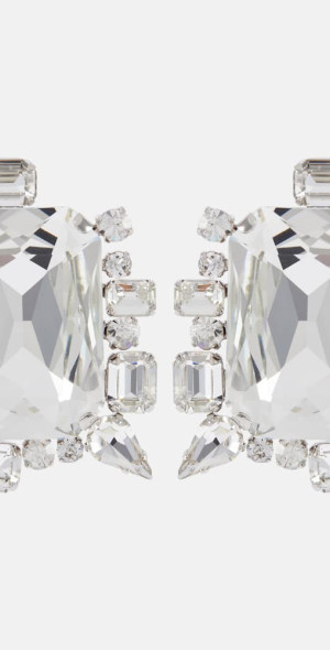 Balmain - Crystal-embellished clip-on earrings