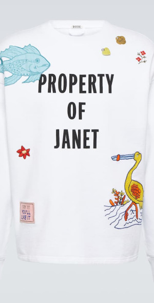 Bode - Property of Janet cotton jersey sweatshirt