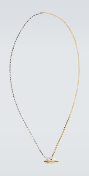 Bottega Veneta - Facet 18kt gold-plated and sterling silver necklace