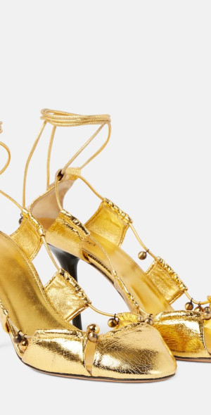 Chloe - ChloÃ© Luna metallic leather pumps