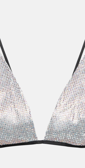Costarellos - Lumi crystal-embellished bralette