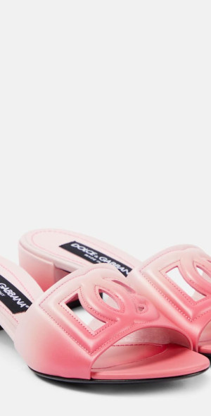Dolce&Gabbana - DÃ©gradÃ© logo cutout leather mules