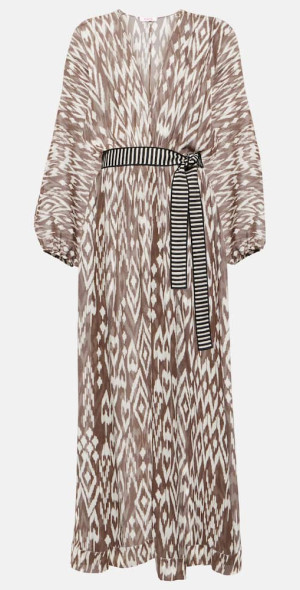 Eres - Sky printed silk kaftan