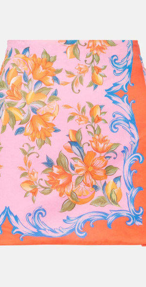 Farm Rio - Sicily floral cotton wrap skirt