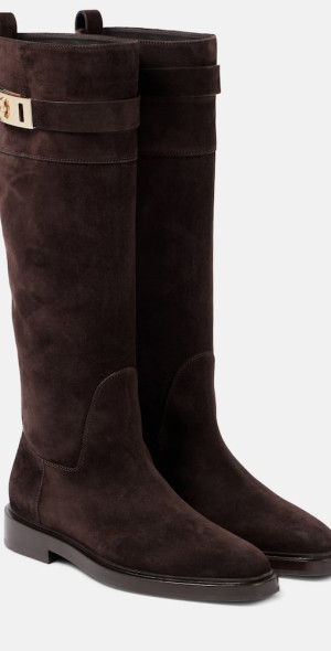 Ferragamo - Hug suede knee-high boots