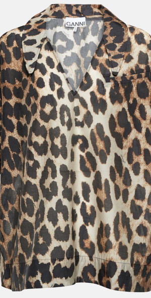 Ganni - Leopard-print top