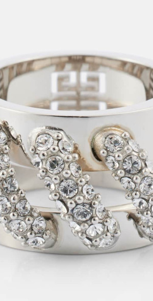 Givenchy - Stitch crystal-embellished ring