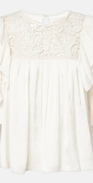 Isabel Marant - Syrane lace-trimmed ruffled top