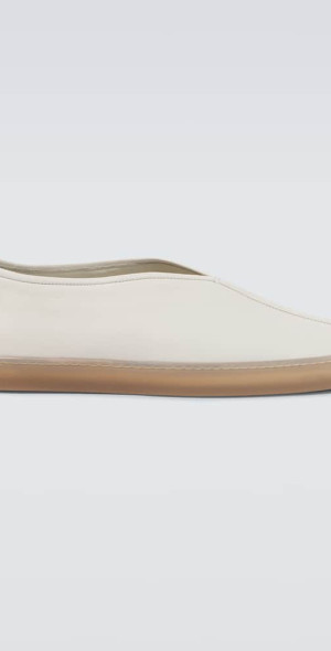 Lemaire - Linoleum leather slip-on sneakers