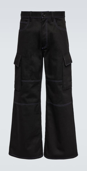 Marni - Wide-leg cotton gabardine cargo pants