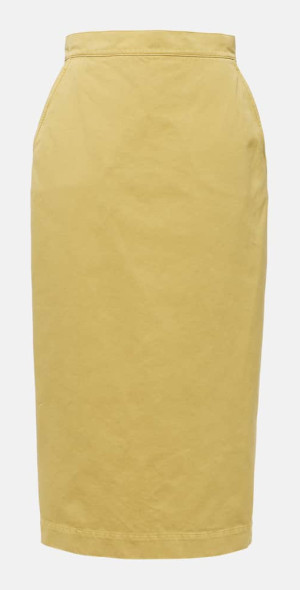 Max Mara - Denver cotton gabardine midi skirt