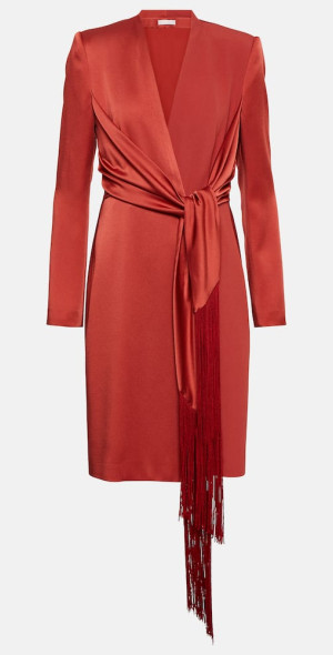 Max Mara - Maura wrap satin minidress