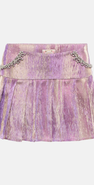 Miss Sohee - Embellished pleated miniskirt