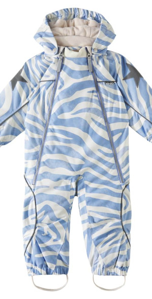 Molo - Baby Pyxis zebra-print ski overall